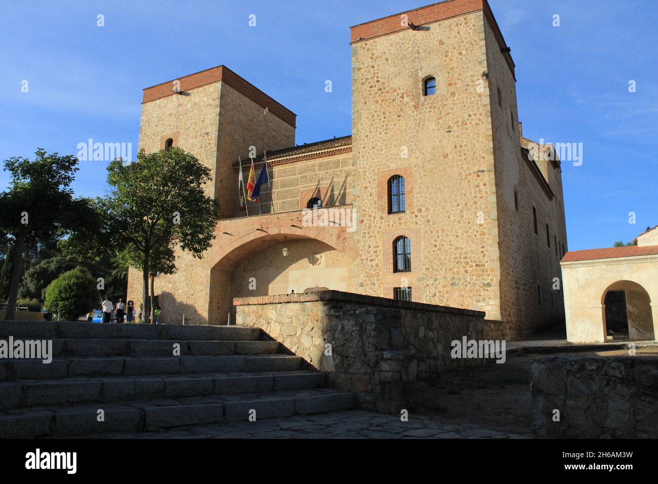 The historical landmark of Alcazaba of Badajoz in Spain Stock Photo - Alamy
