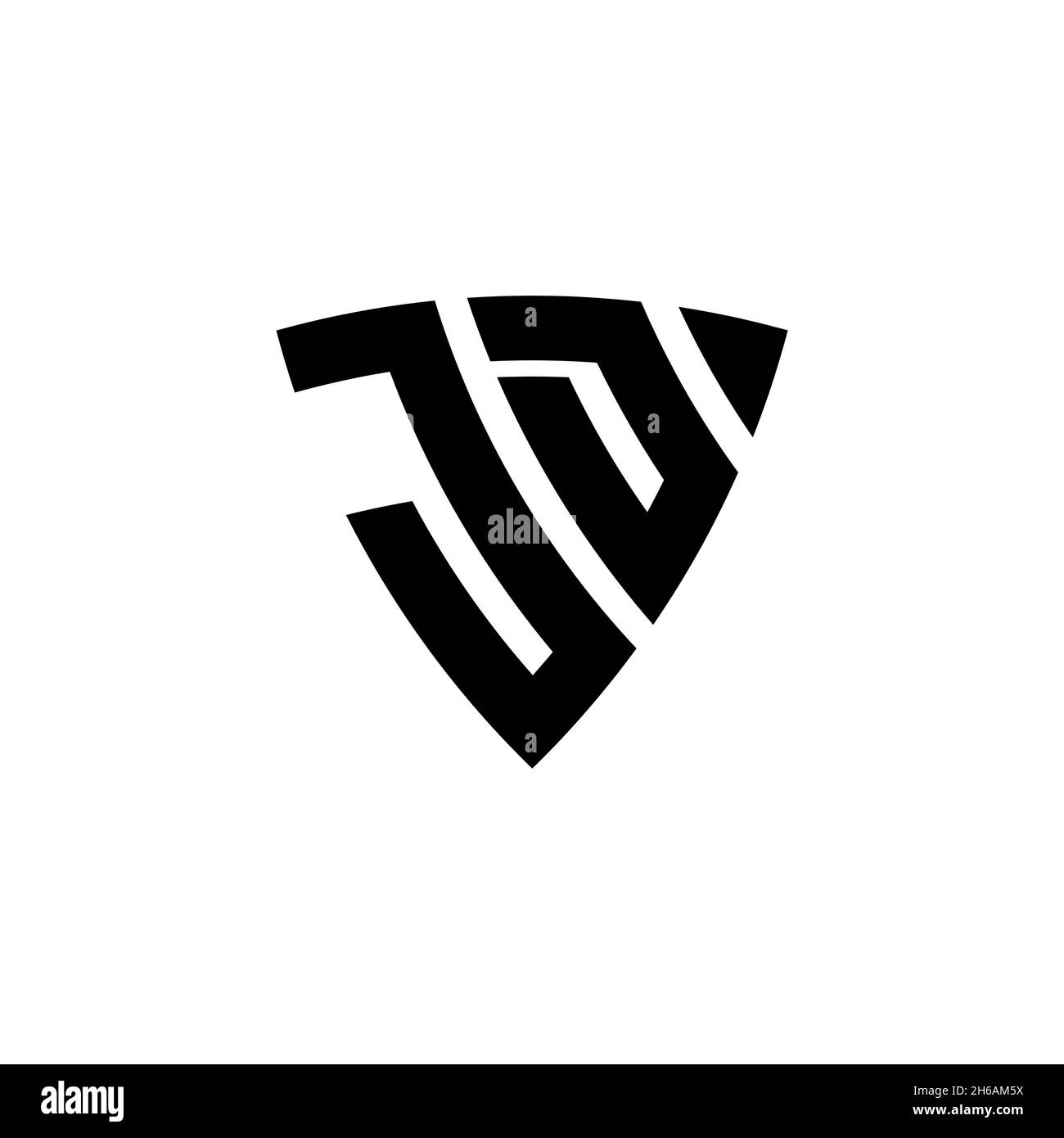 JD Monogram logo letter with triangle shield shape style design ...