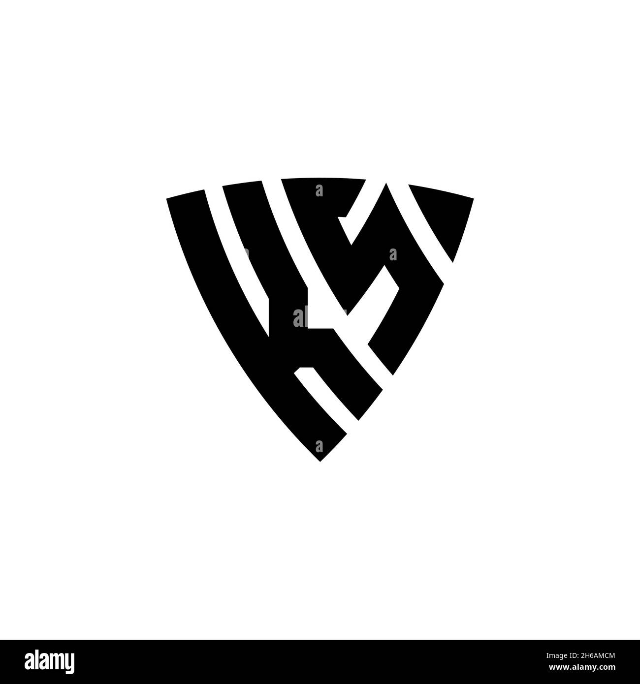 KS Monogram logo letter with triangle shield shape style design ...