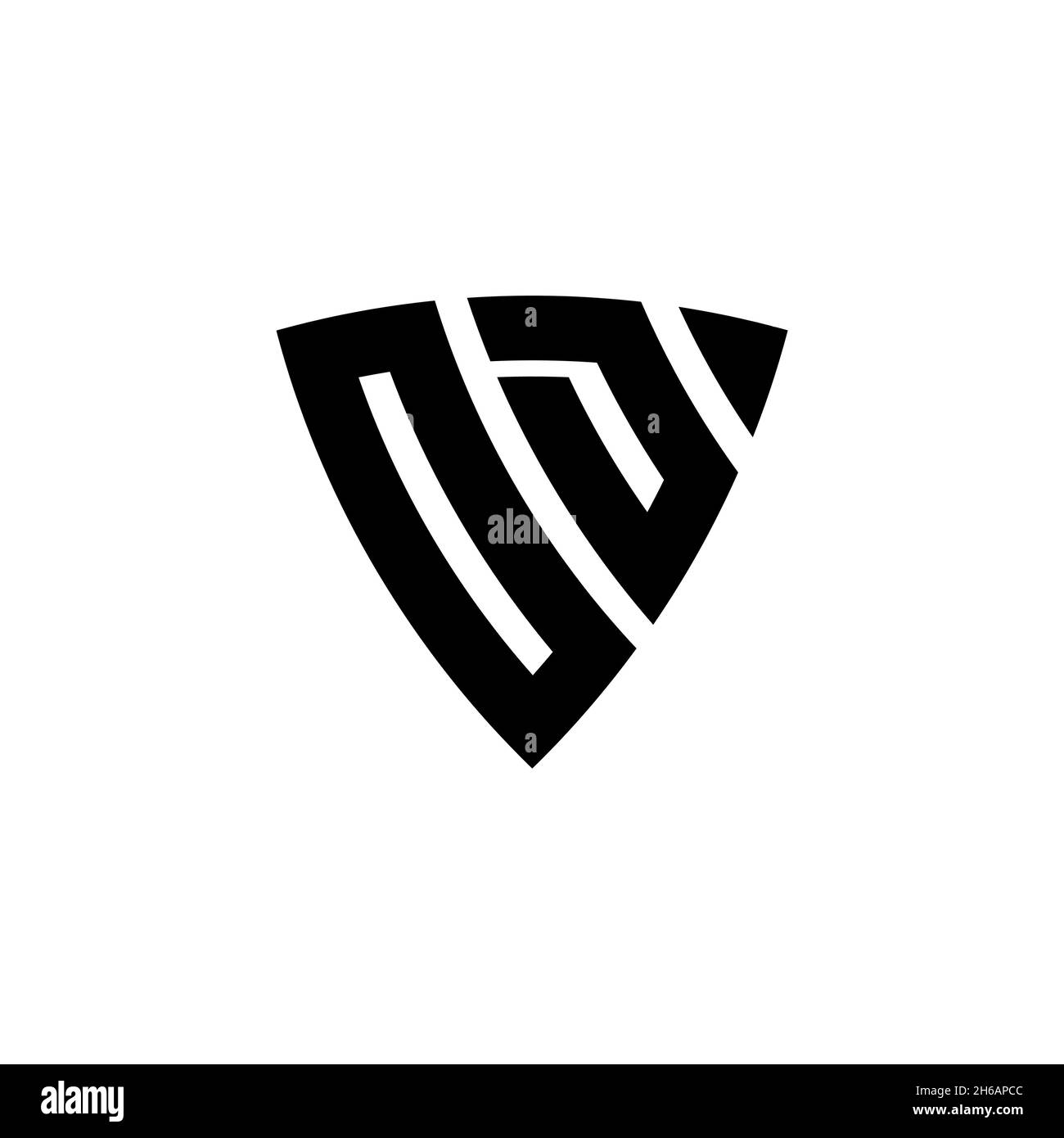 OD Monogram logo letter with triangle shield shape style design ...