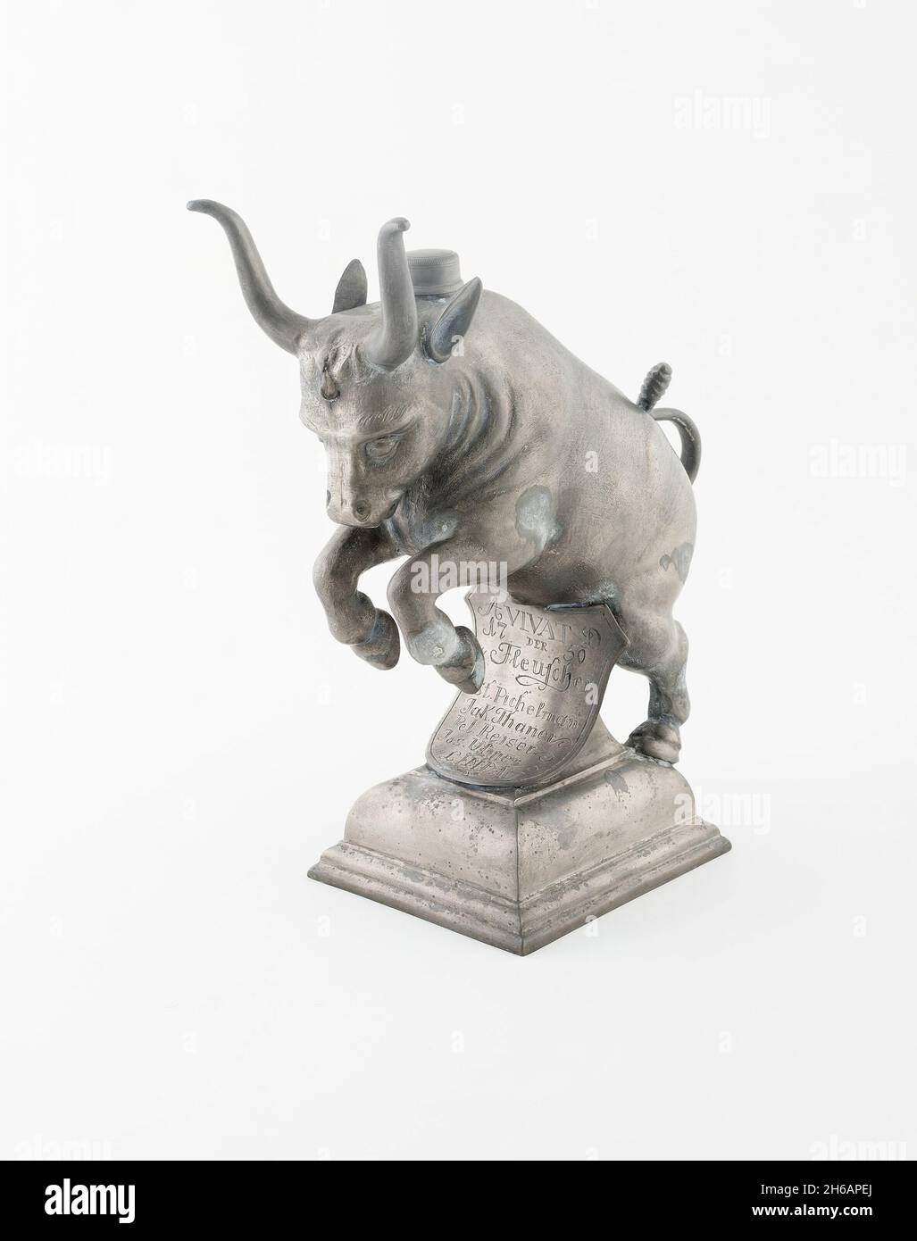 Butchers' Guild Vessel in the Form of a Bull, Lindau, c. 1750 Stock ...