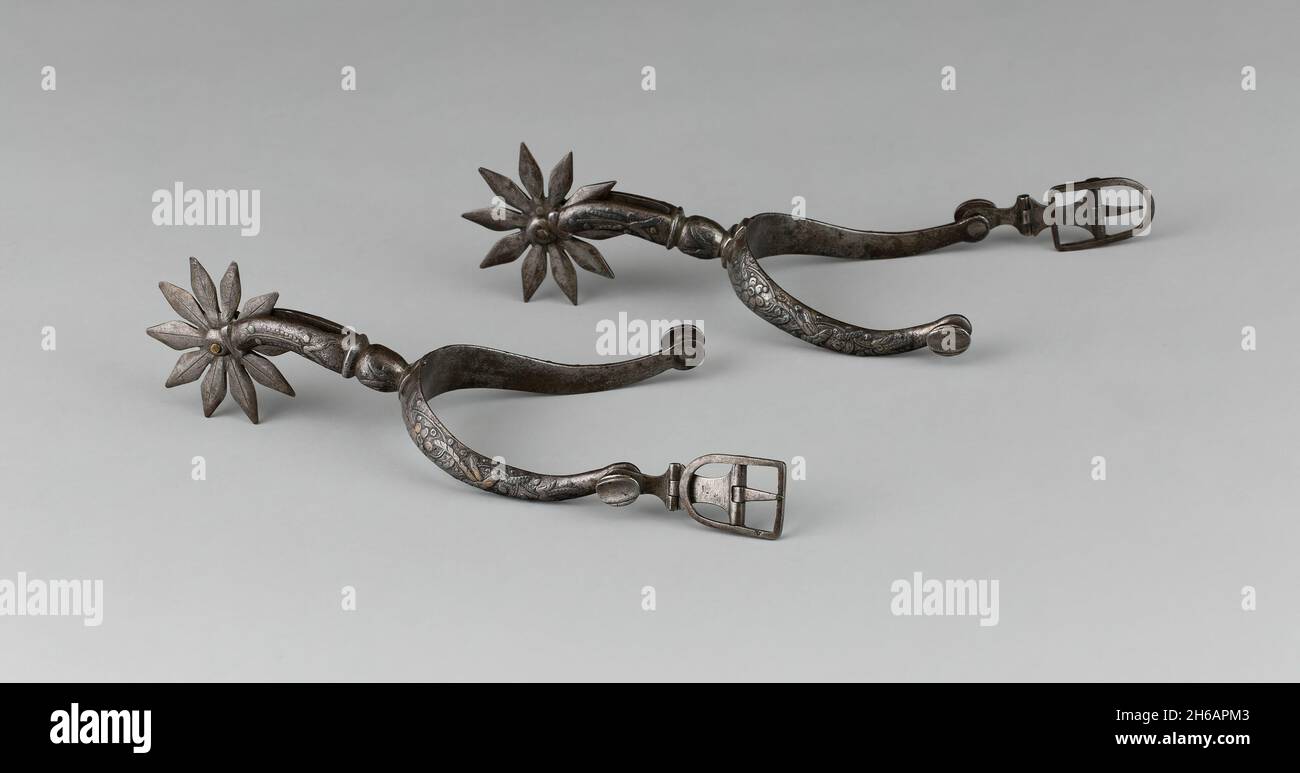 Pair of Spurs, Europe, early 17th century Stock Photo - Alamy