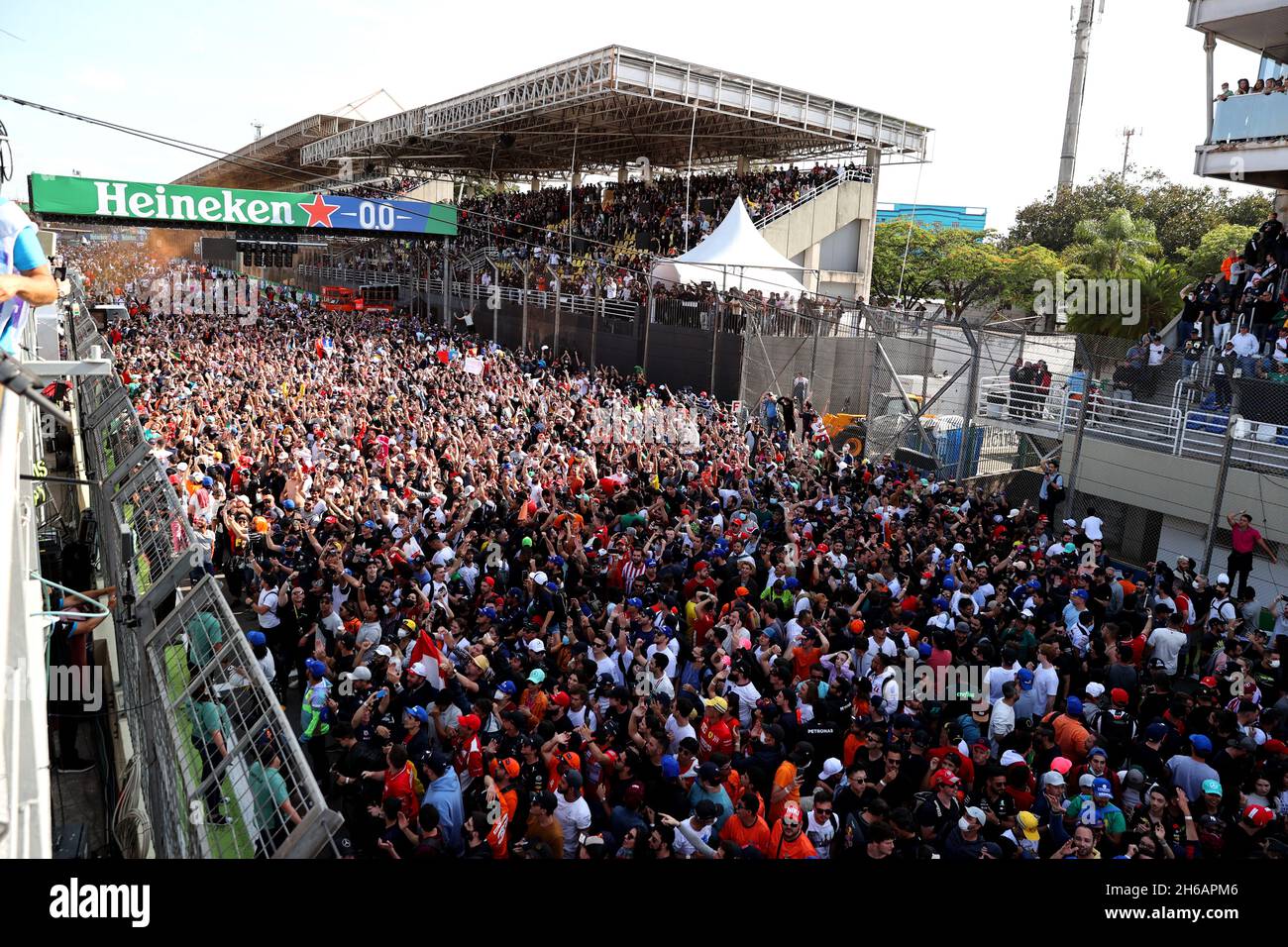 Circuit atmosphere - fans on the circuit at the podium. 14.11.2021 ...