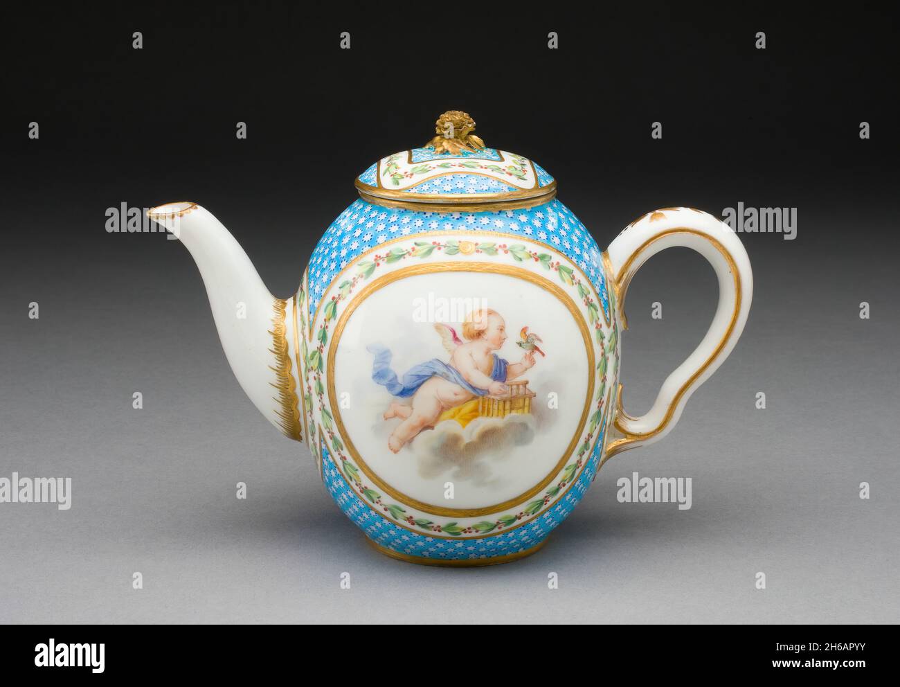 Teapot (from a tea service), Sèvres, 1770 Stock Photo - Alamy