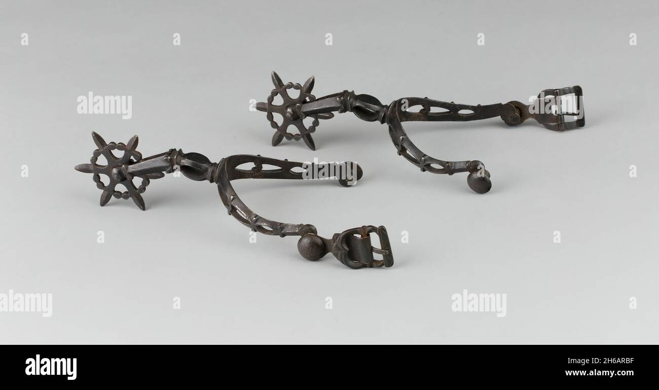 Pair of Spurs, Western Europe, early 17th century Stock Photo - Alamy
