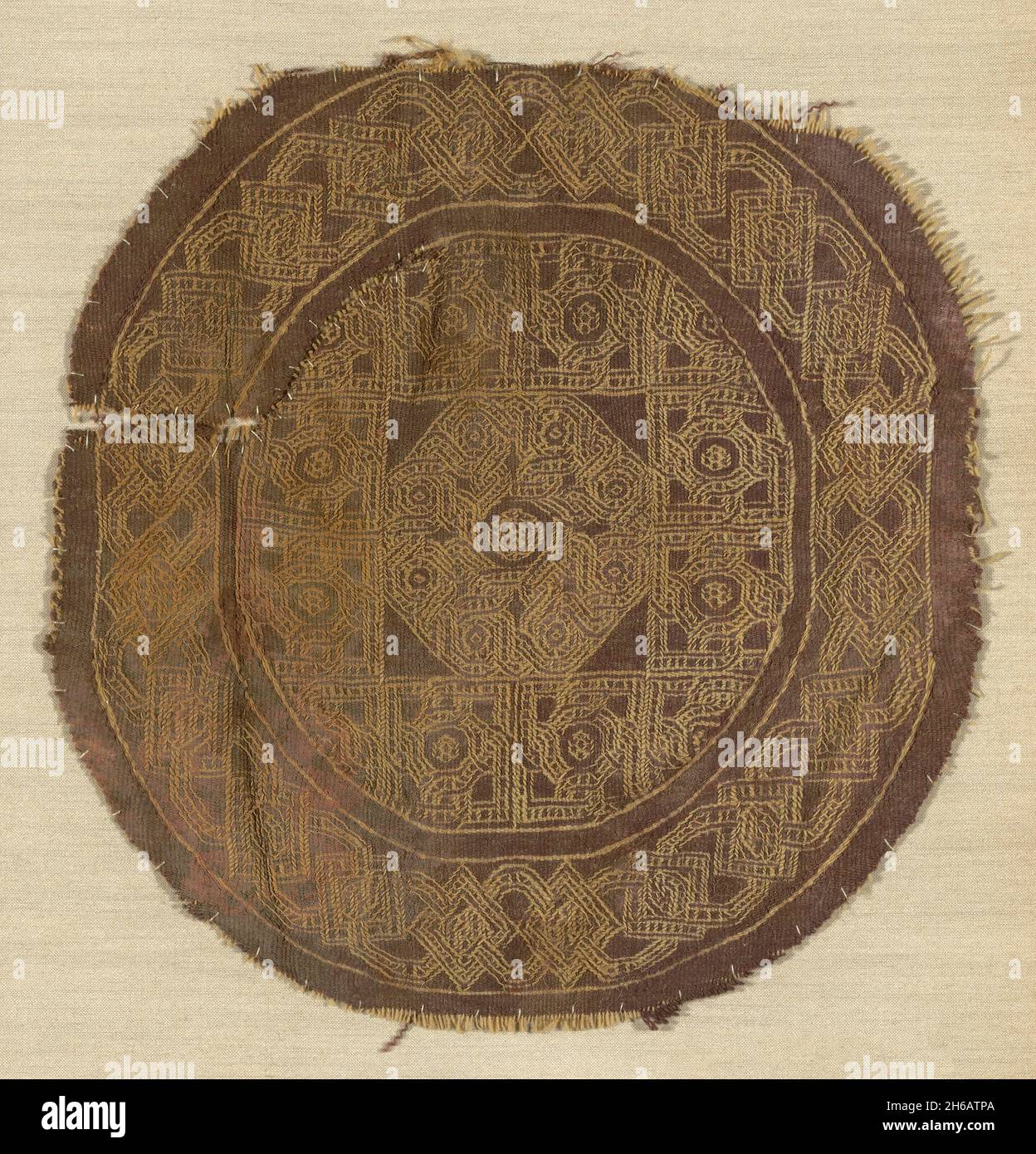 Roundel, Egypt, Roman period (30 B.C.- 641 A.D.), 3rd/5th century Stock ...