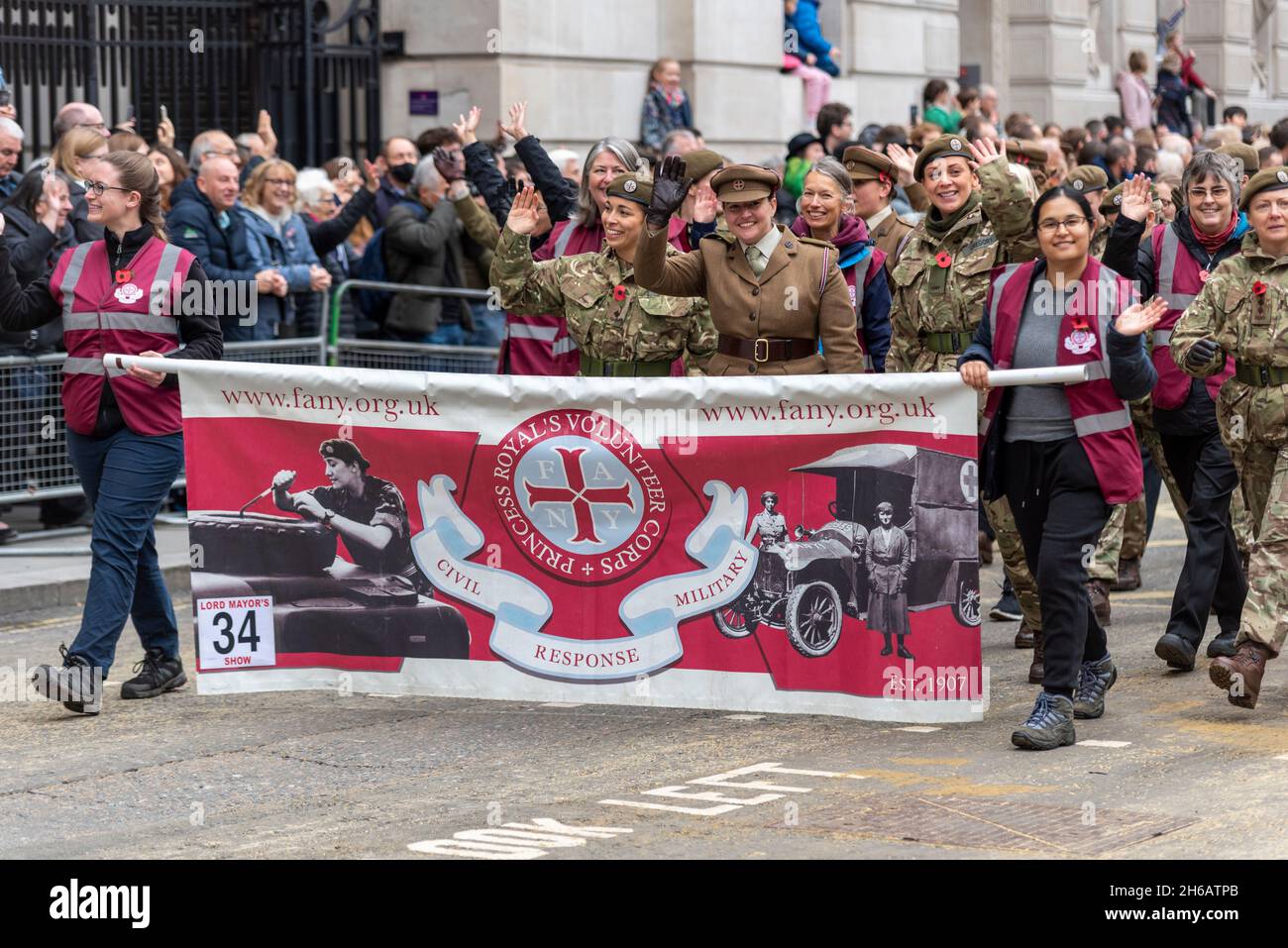 FIRST AID NURSING YEOMANRY, FANY at the Lord Mayor's Show, Parade ...