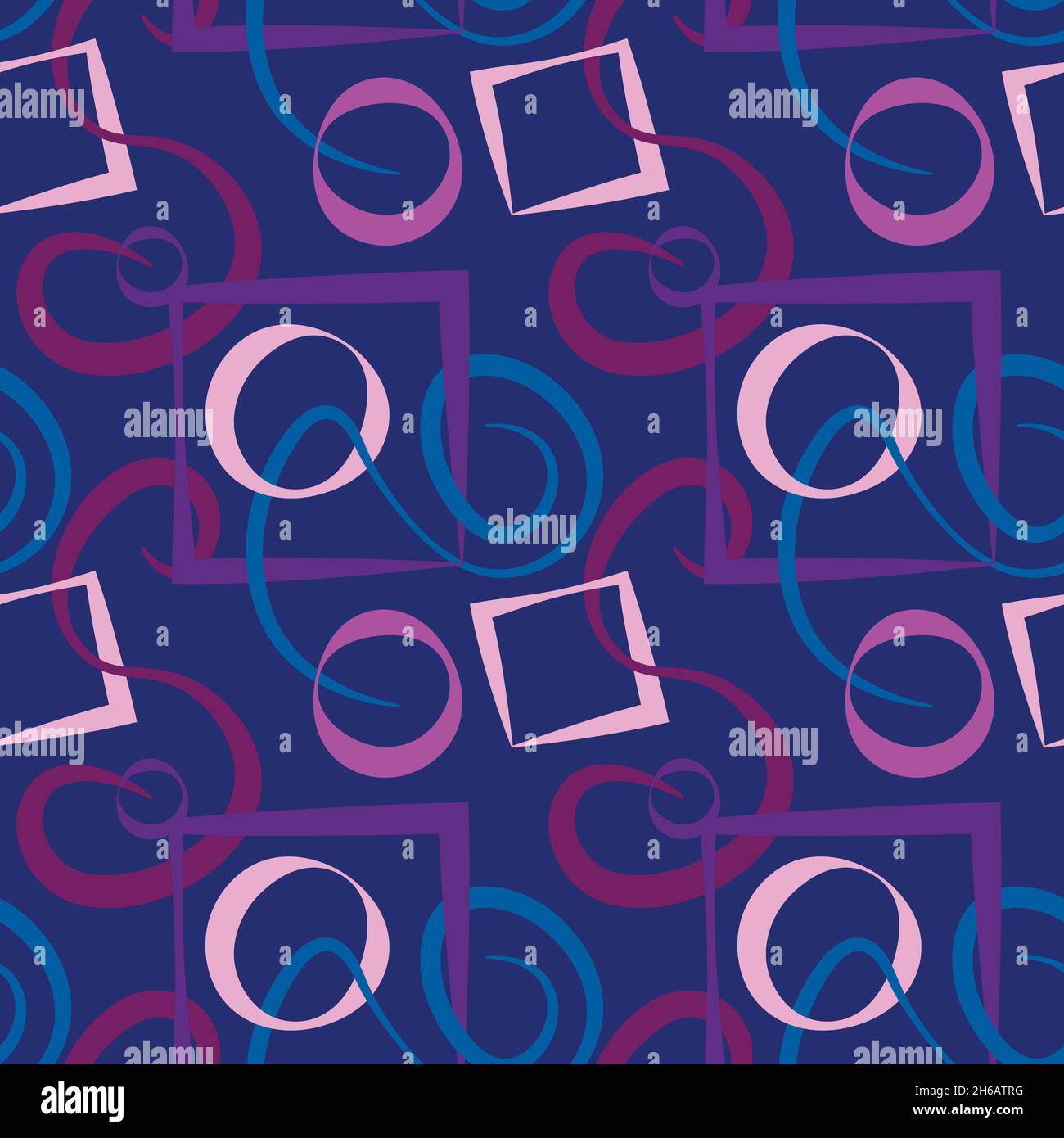 Seamless pattern, infinite texture - Illustration on a square ...