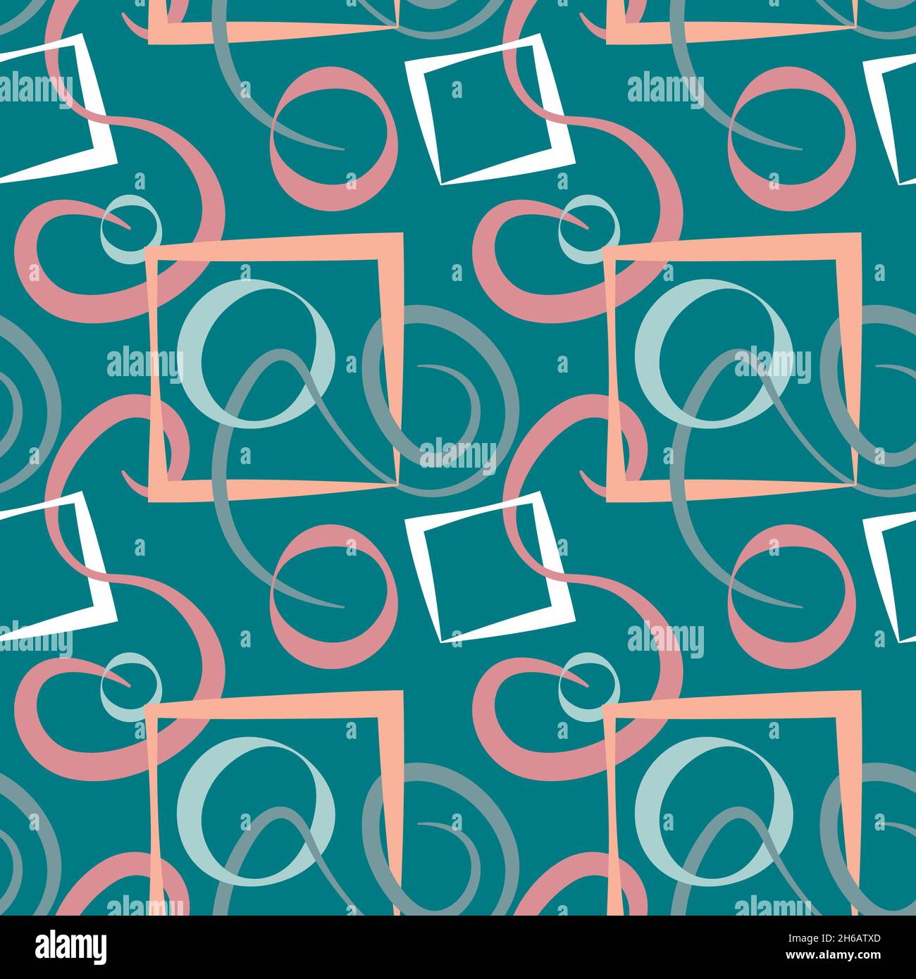 Seamless pattern, infinite texture - Illustration on a square ...