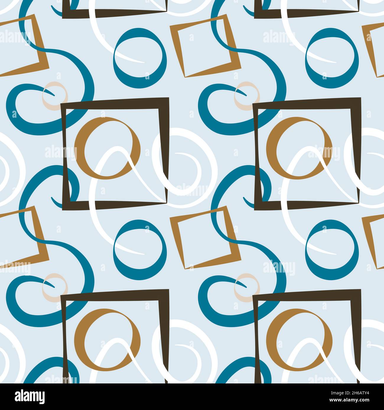 Seamless pattern, infinite texture - Illustration on a square ...