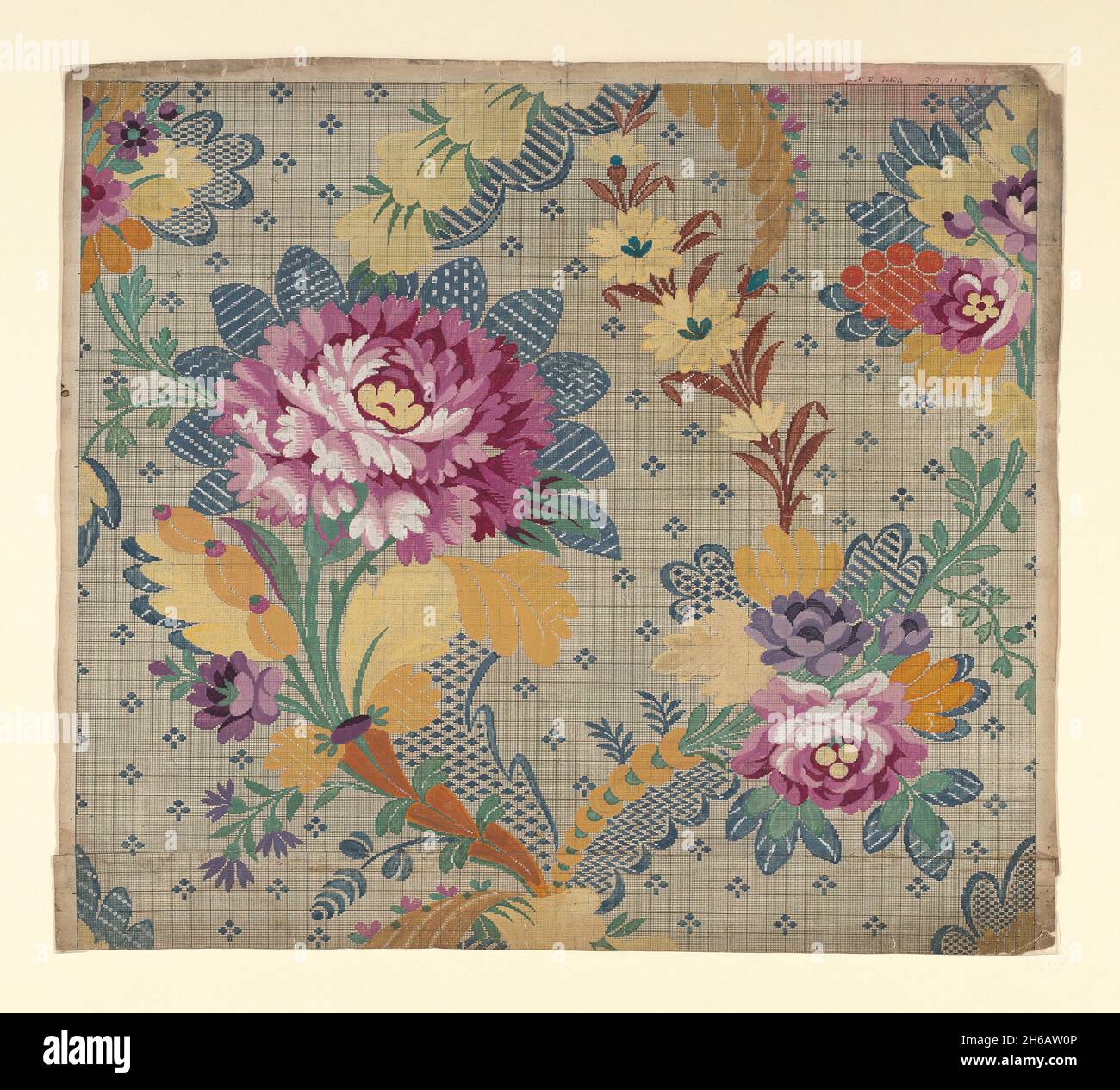 Mise-en-carte (Point-paper), France, 1785. Preparatory technical ...