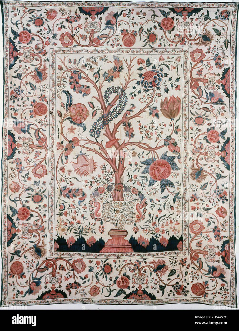 Palampore (bed cover), India, 18th century Stock Photo - Alamy