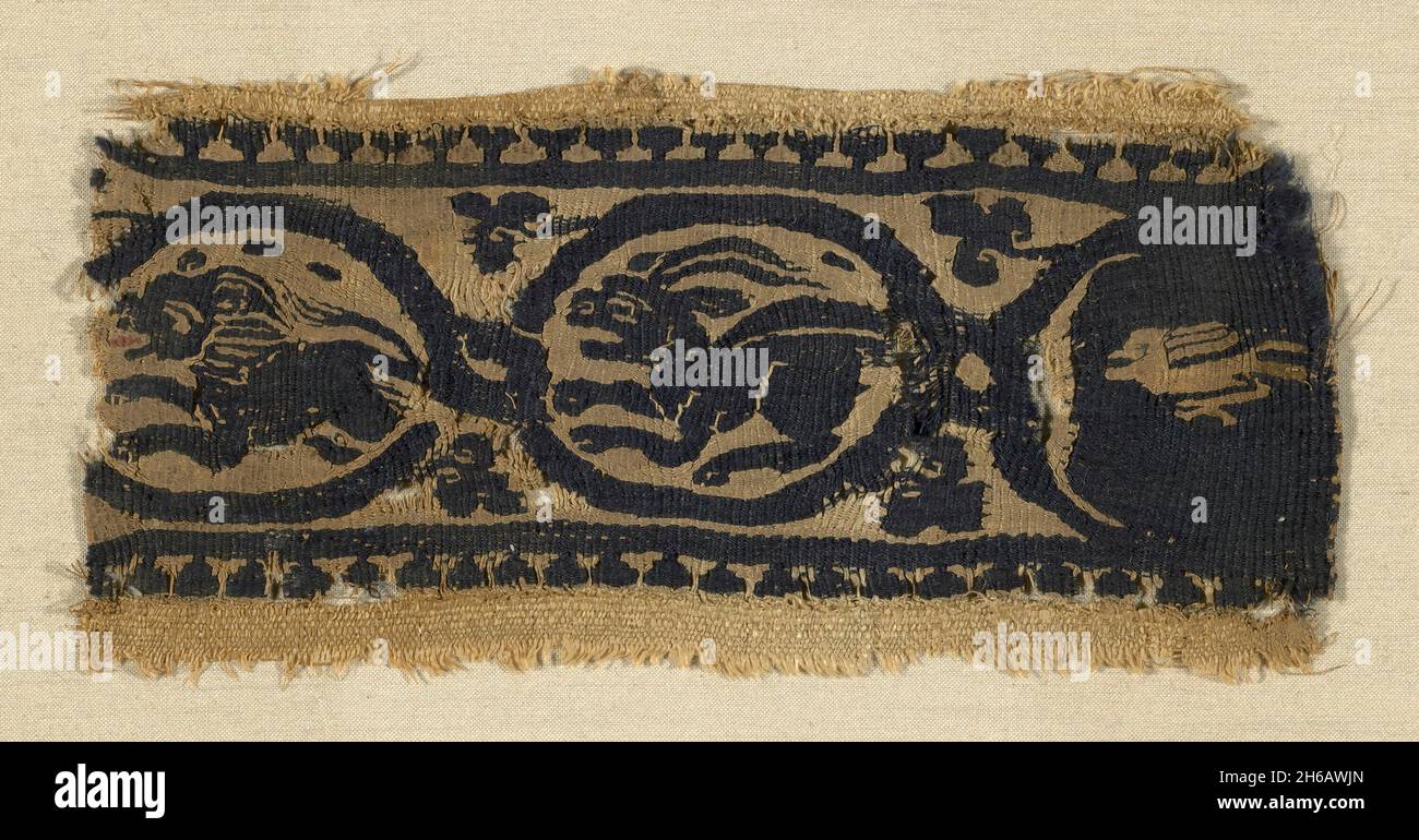 Border, Egypt, Greco-Roman period (30 B.C.- 641 A.D.), 5th century ...