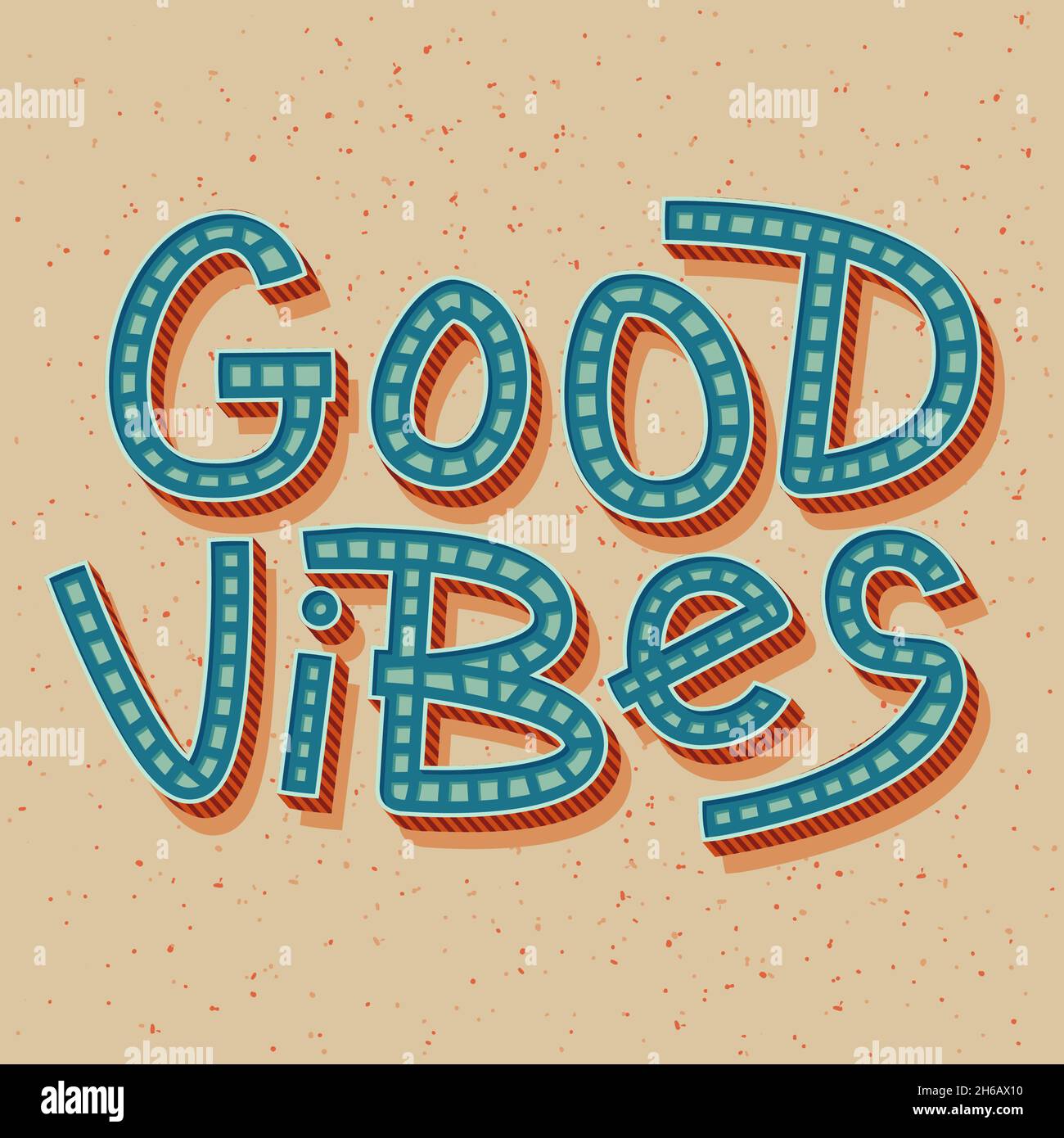 Good Vibes Colorful Retro Poster Stock Vector Image & Art - Alamy