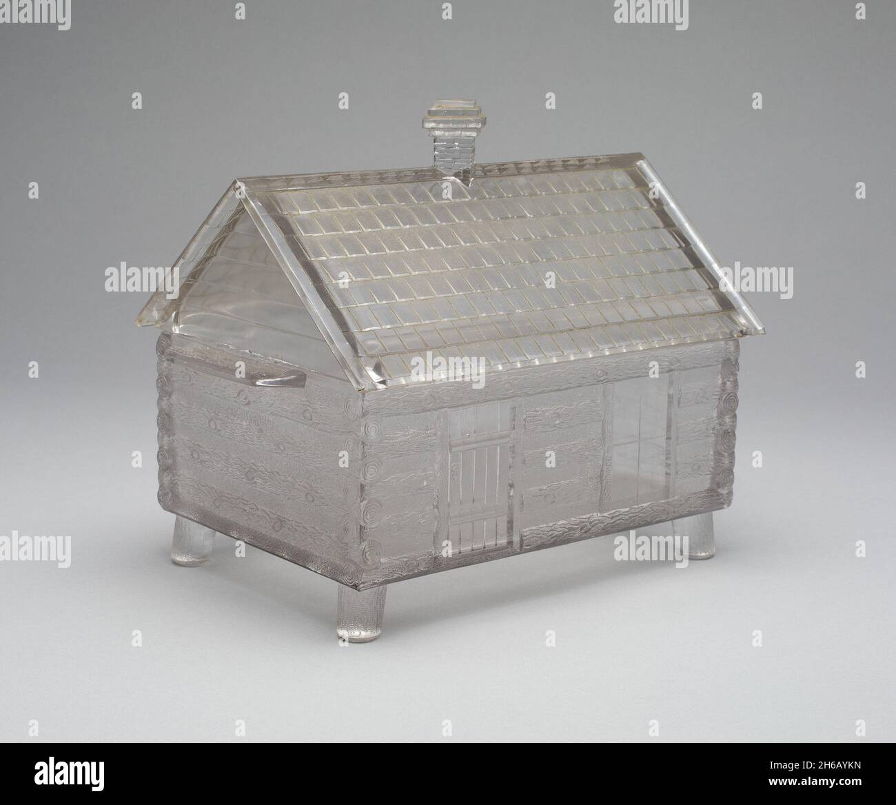 Log Cabin pattern covered dish, c. 1875 Stock Photo - Alamy