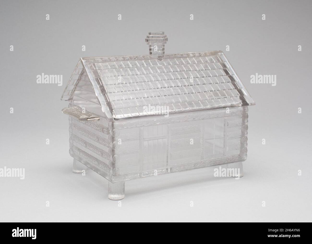 Log Cabin pattern covered dish, c. 1875 Stock Photo - Alamy