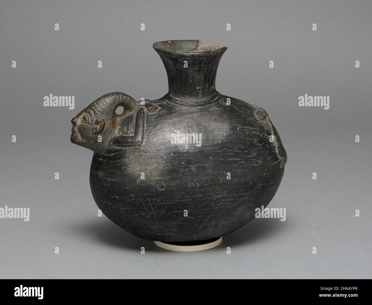 Blackware Jar in the Form of a Figure with Bound Arms and Legs, A.D ...