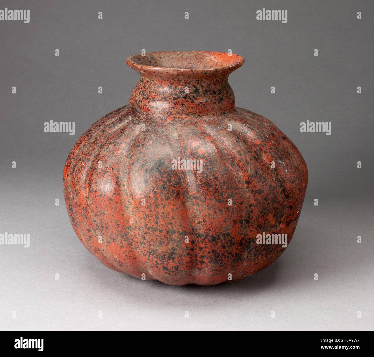 Fluted Vessel, Possibly in the Form of a Gourd, c. A.D. 200 Stock Photo ...