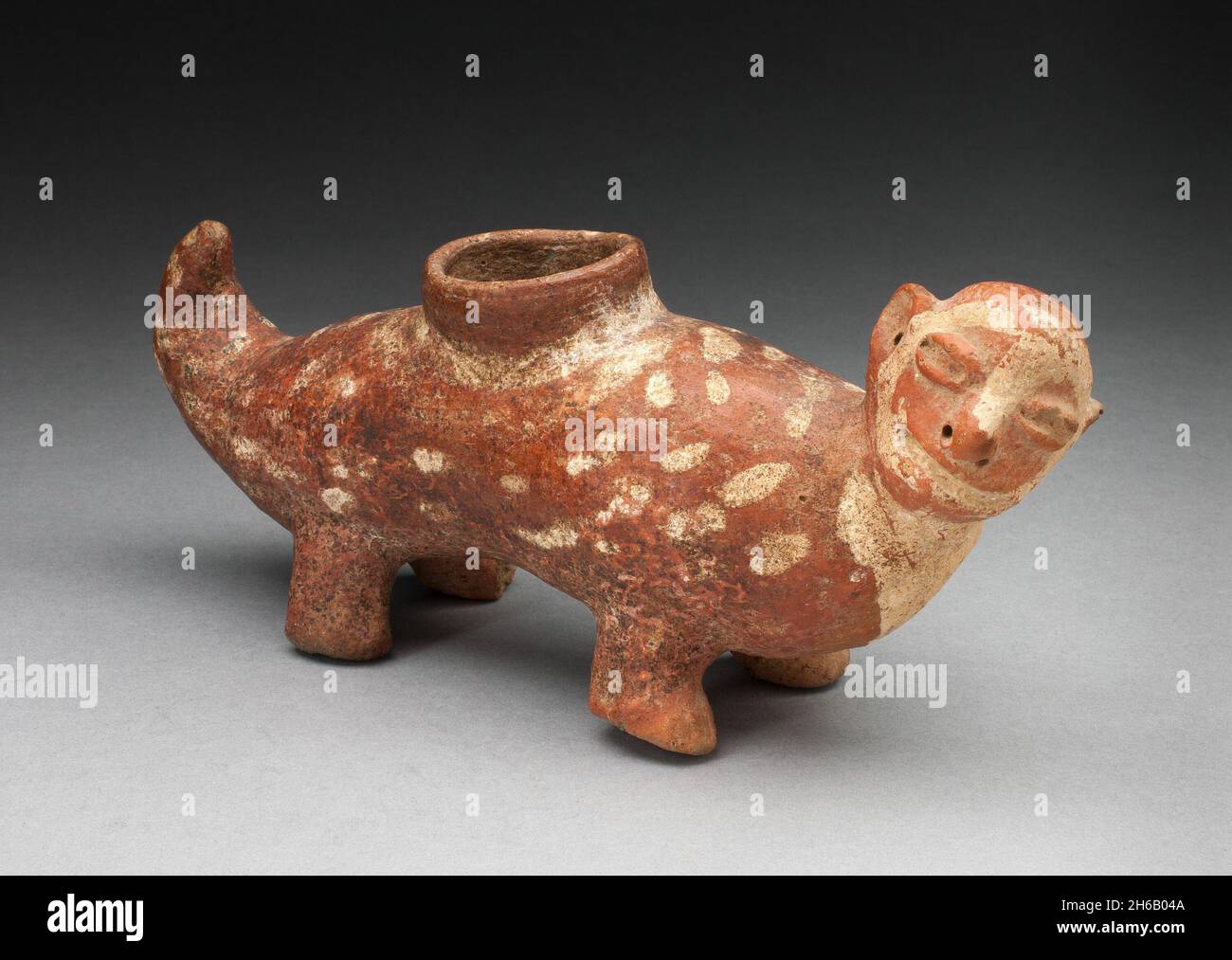Vessel in the Form of an Animal with Four Legs and Long Tail, 400 B.C ...