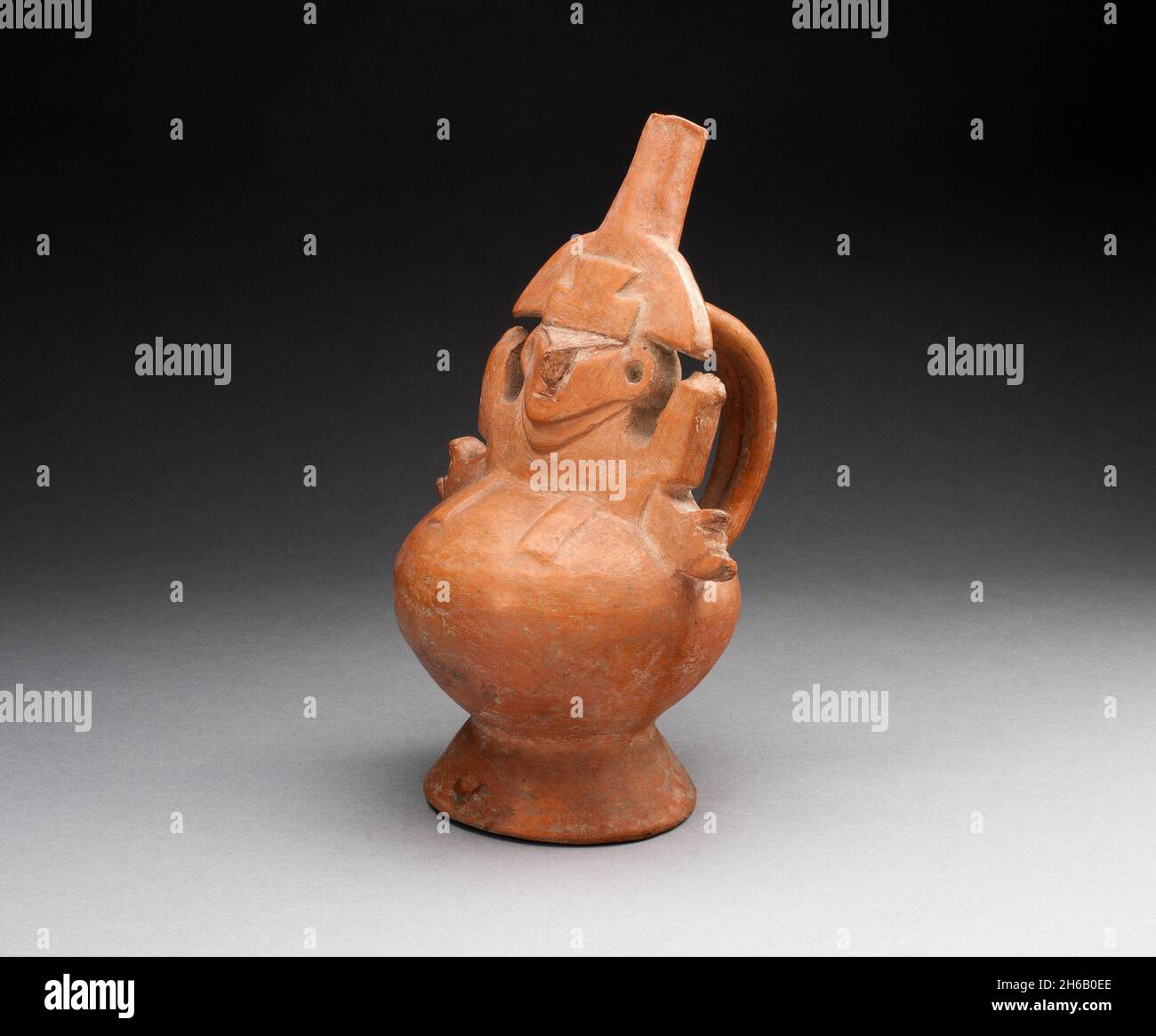 Single Spout Vessel with Molded Abstract Figure, A.D. 1000/1476. An ...