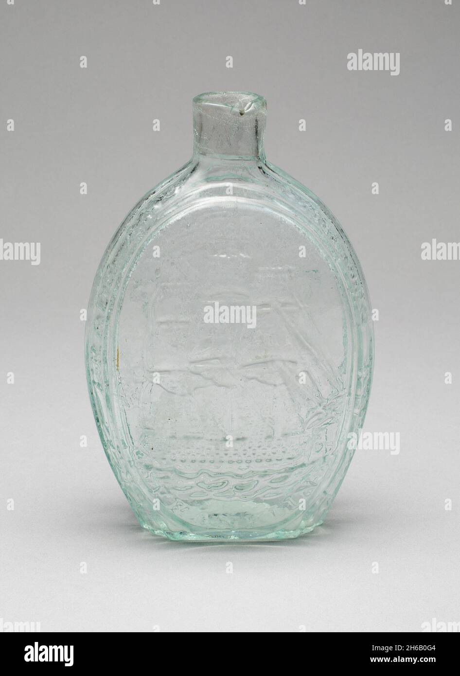 Flask, 1822/40. Image of sailing ship Stock Photo - Alamy