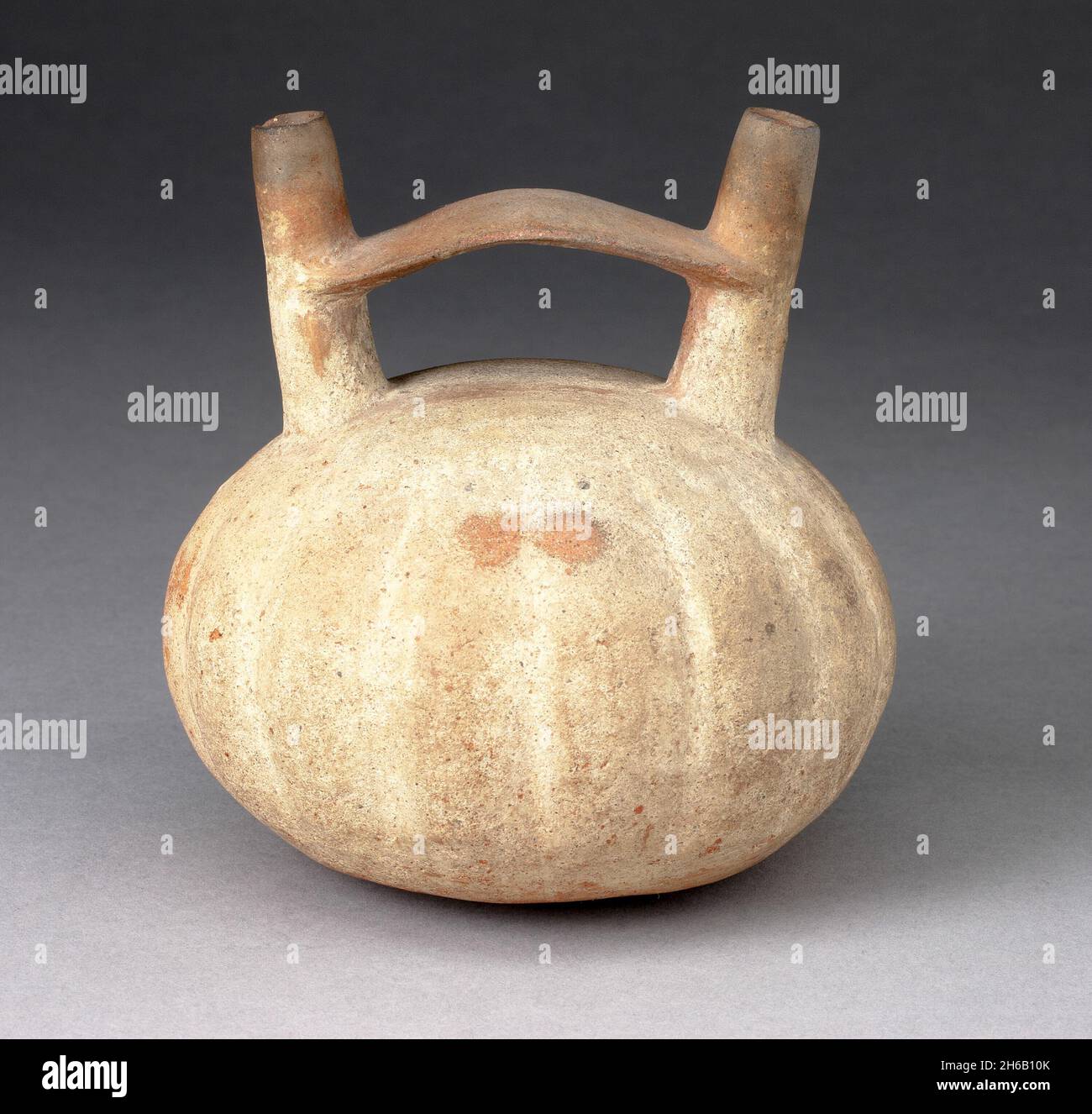 Double Spout and Bridge Vessel in the Form of a Ridged Gourd, 650/150 B ...