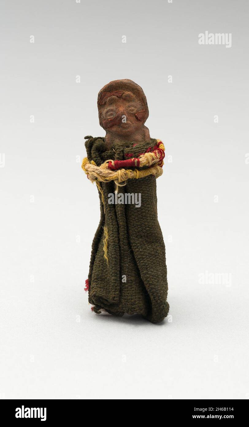 Mold-Made Female Figurine Wrapped in Cloth and Tied with String, c. A.D ...