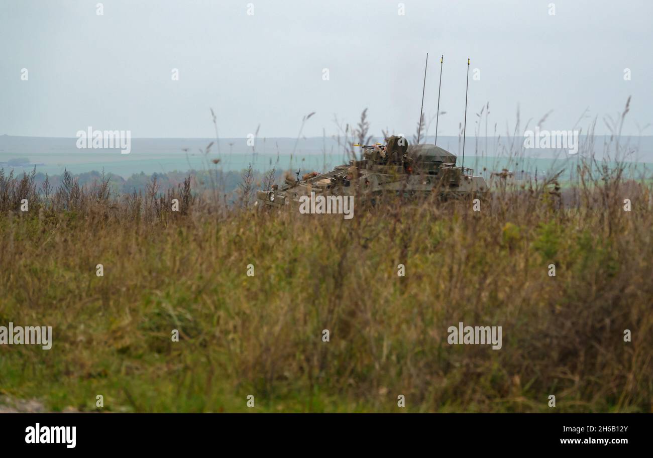 British army FV103 Spartan tracked armored reconnaissance vehicle in ...
