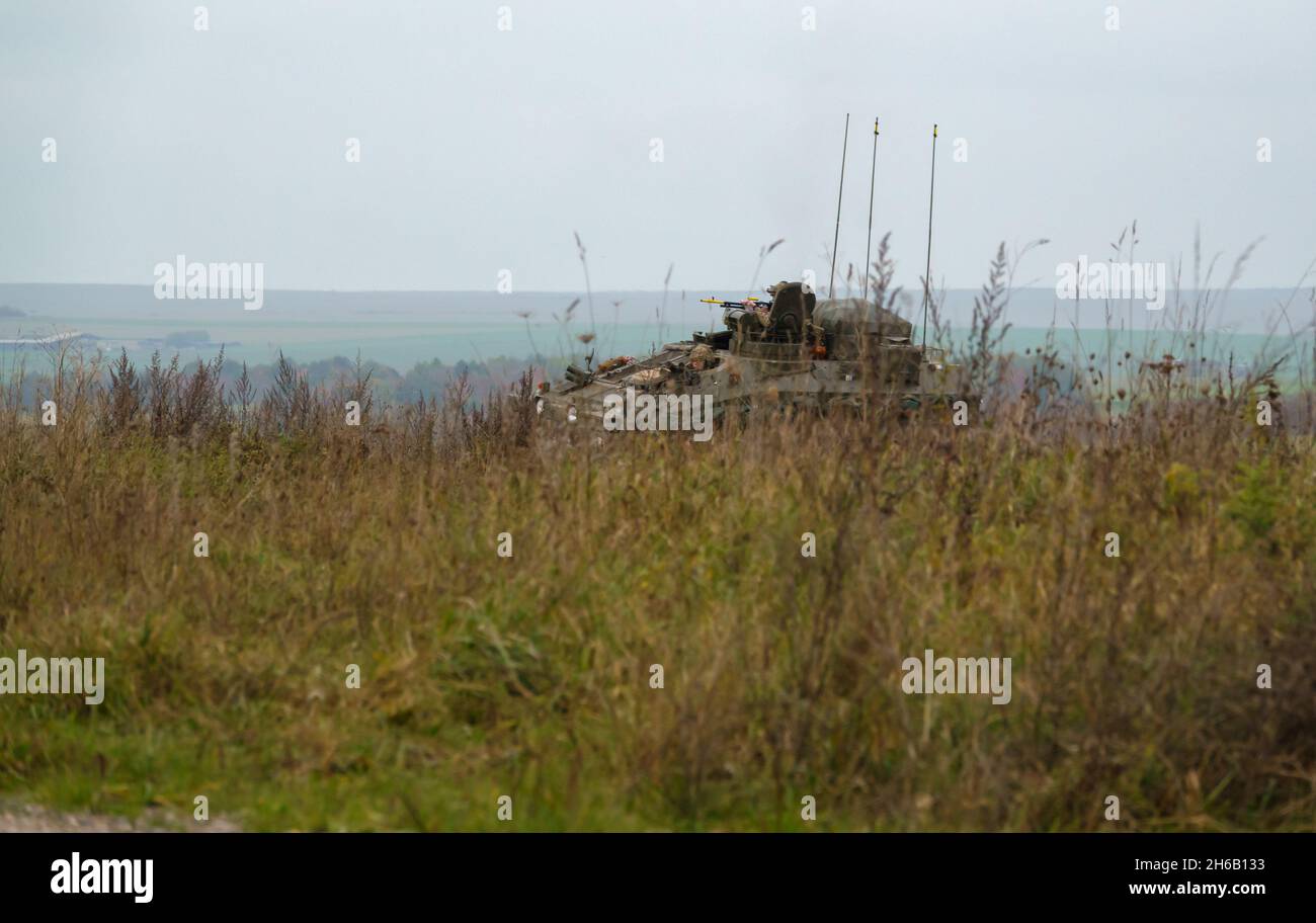 British army FV103 Spartan tracked armored reconnaissance vehicle in ...