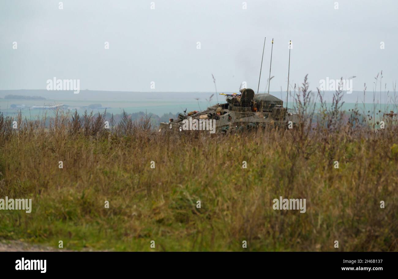British army FV103 Spartan tracked armored reconnaissance vehicle in ...