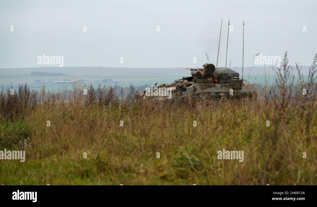 British army FV103 Spartan tracked armored reconnaissance vehicle in ...