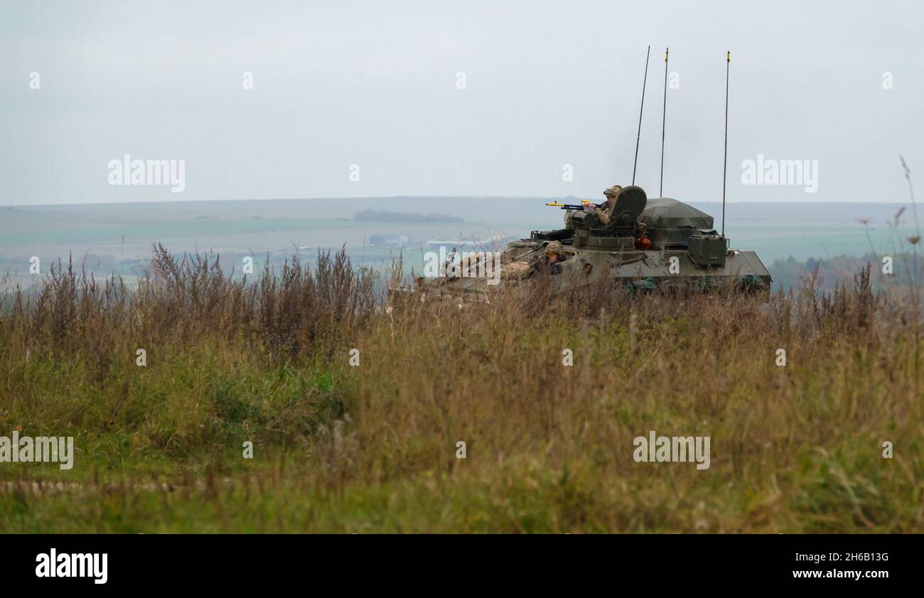 British army FV103 Spartan tracked armored reconnaissance vehicle in ...