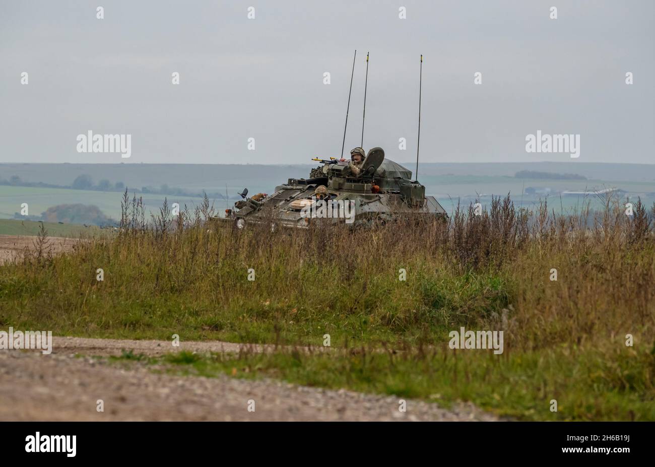British army FV103 Spartan tracked armored reconnaissance vehicle in ...