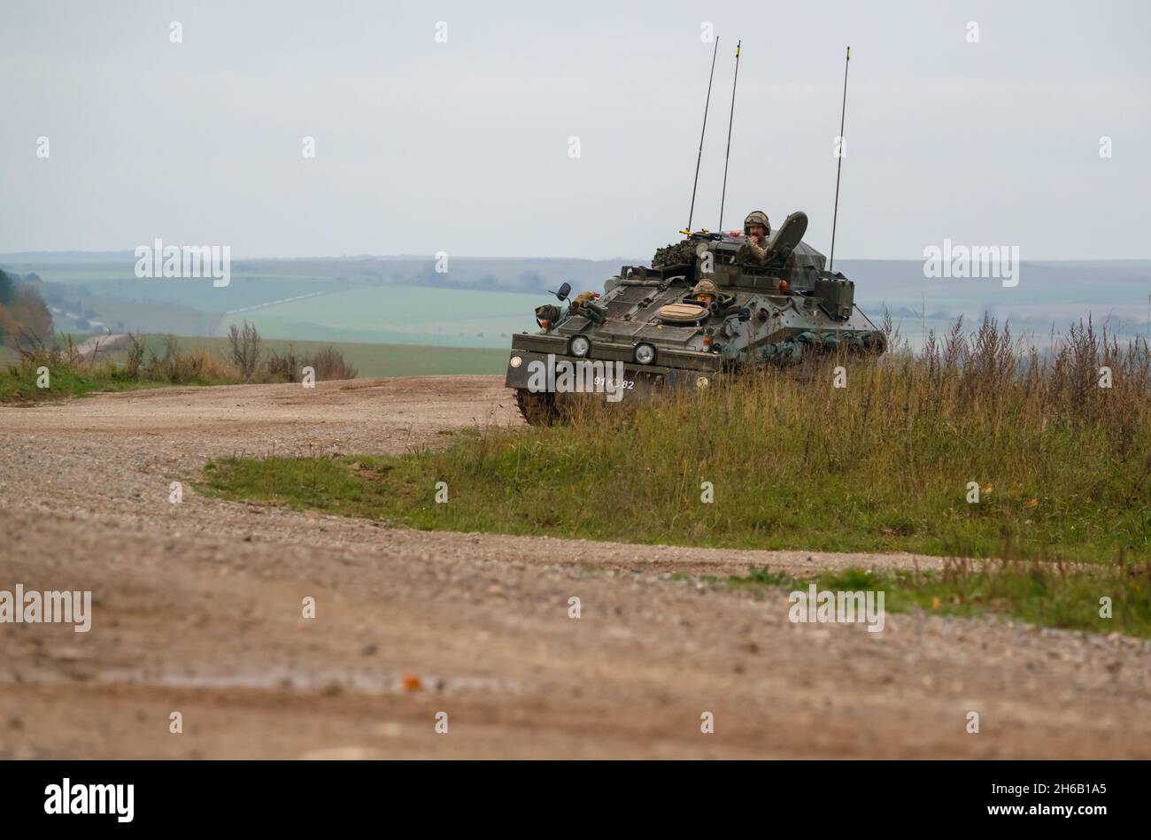 British army FV103 Spartan tracked armored reconnaissance vehicle in ...