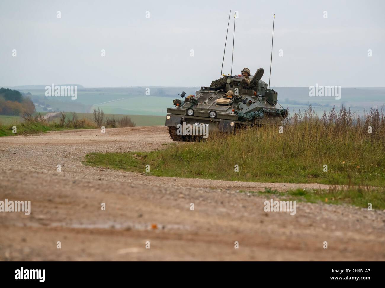 British army FV103 Spartan tracked armored reconnaissance vehicle in ...