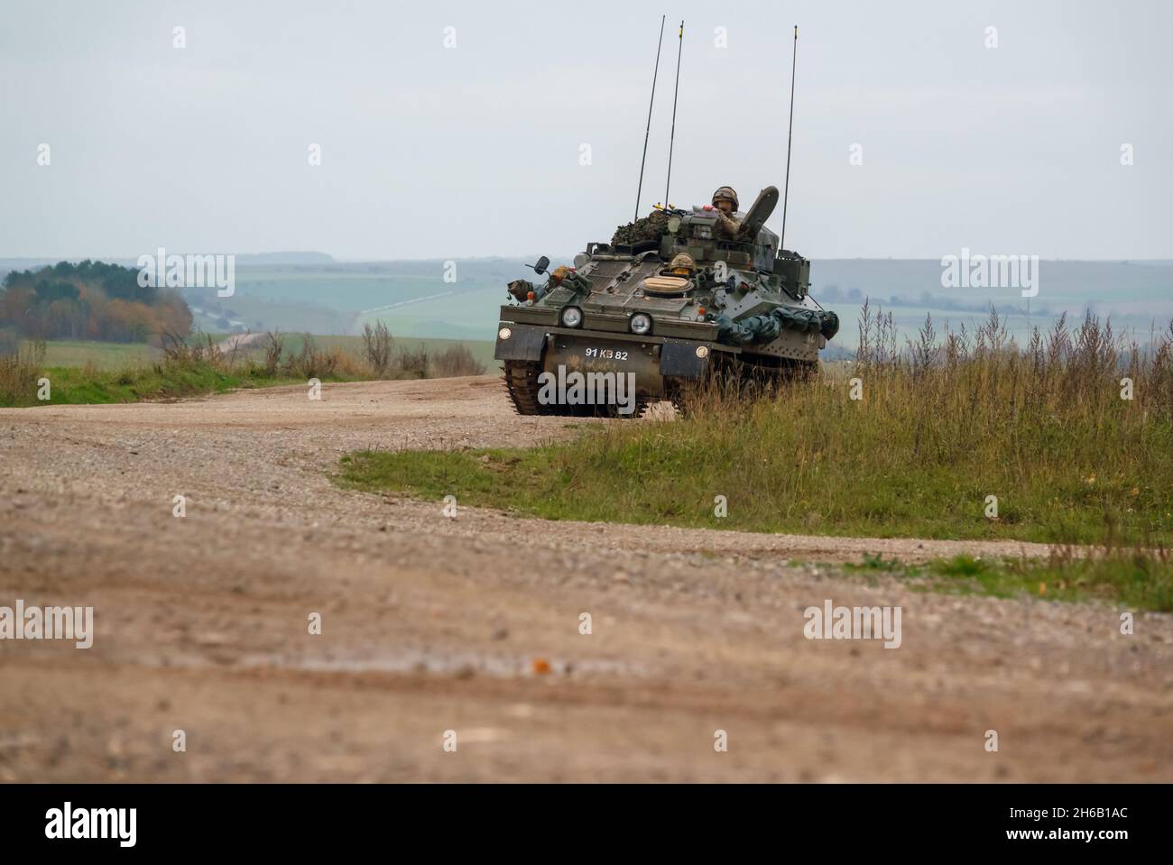 British army FV103 Spartan tracked armored reconnaissance vehicle in ...