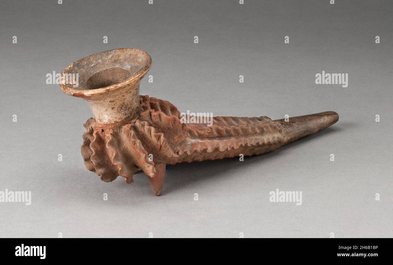 Footed Pipe with Fluted Relief Design, c. 400 B.C Stock Photo - Alamy