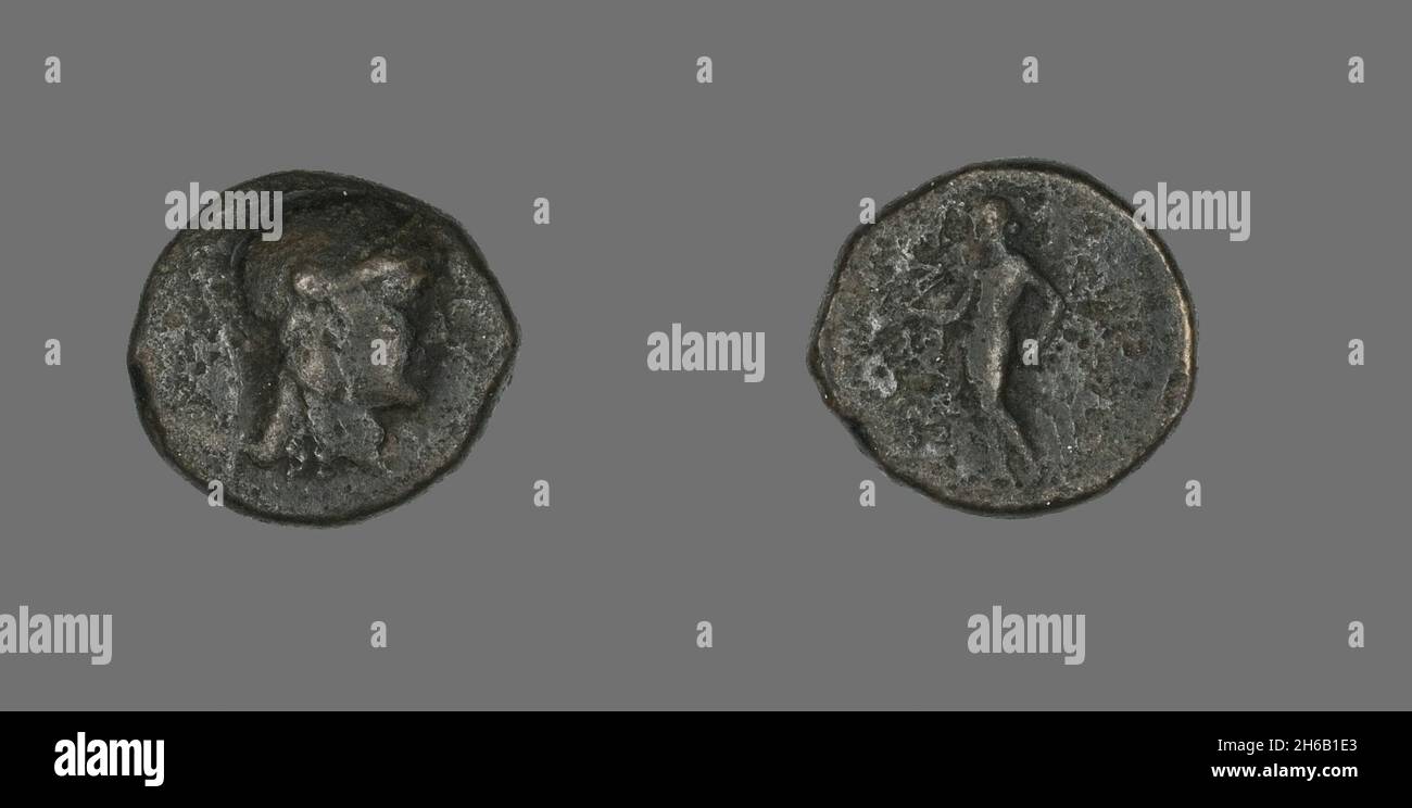 Coin Depicting the Goddess Athena, 246-225 BCE Stock Photo - Alamy