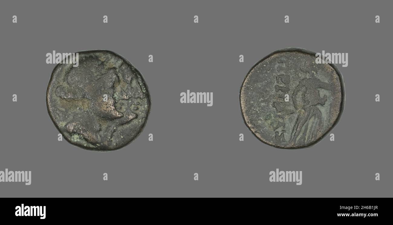 Coin Depicting the God Apollo and the Goddess Artemis, 2nd-1st century ...