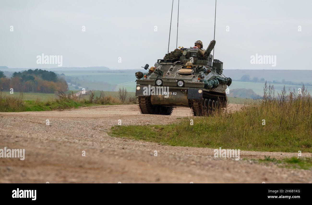 British army FV103 Spartan tracked armored reconnaissance vehicle in ...