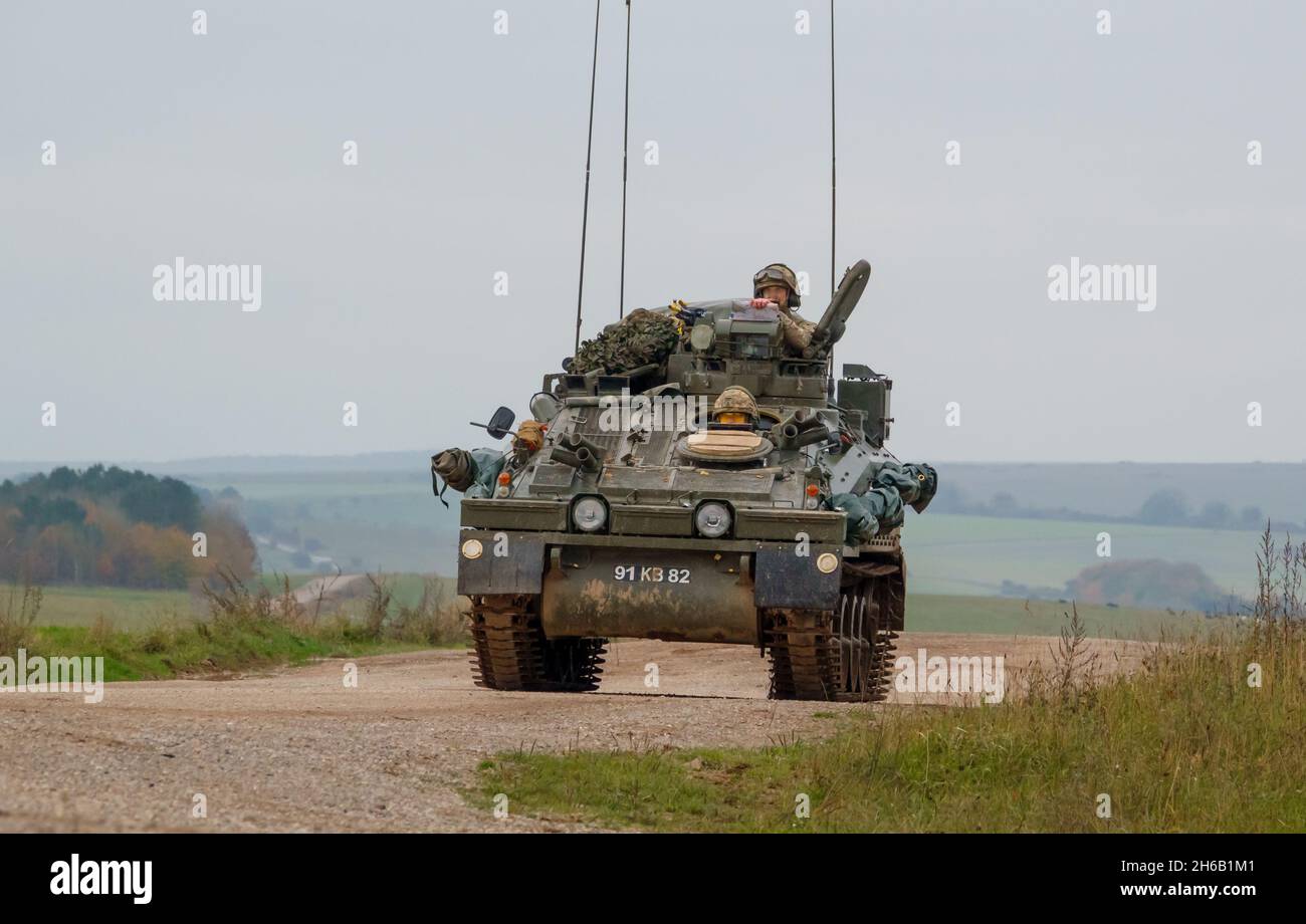 British army FV103 Spartan tracked armored reconnaissance vehicle in ...