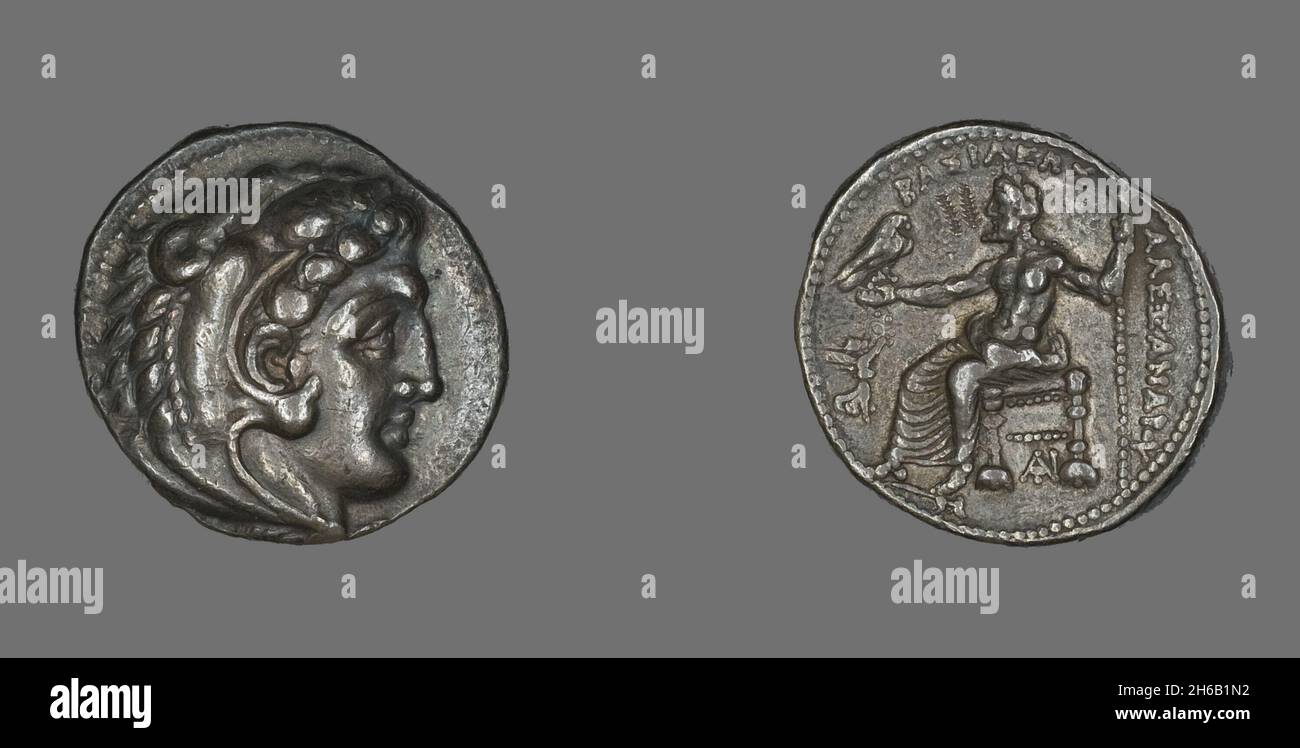 Tetradrachm (Coin) Portraying Alexander the Great, 336-323 BCE Stock ...
