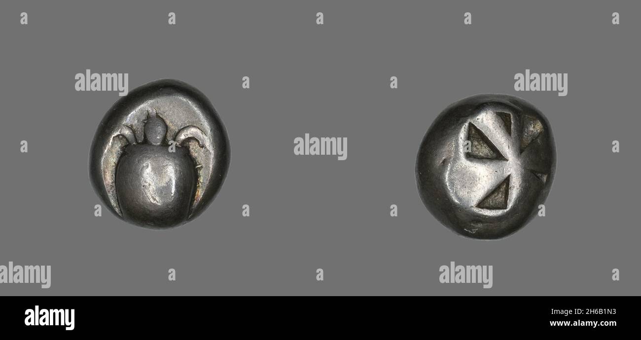 Stater (Coin) Depicting a Sea Turtle, 600-550 BCE Stock Photo - Alamy