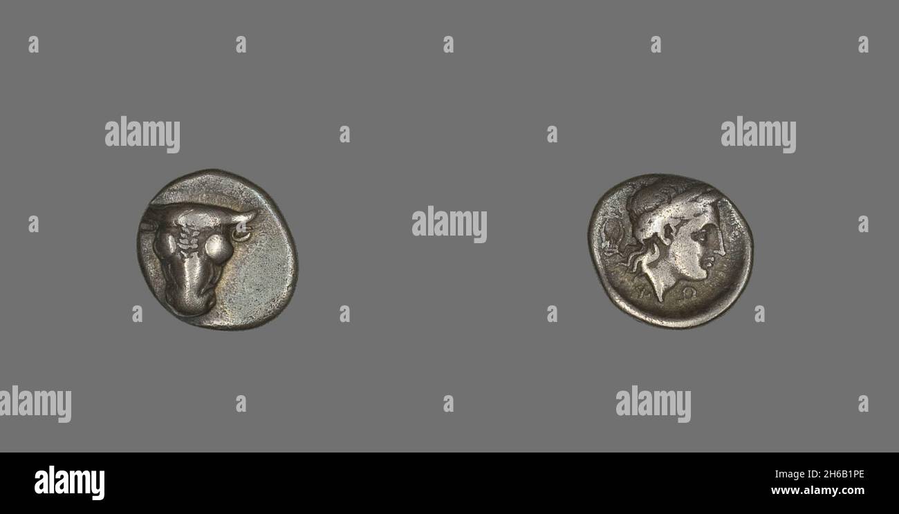 Hemidrachm (Coin) Depicting Bucranium, 355-346 BCE Stock Photo - Alamy