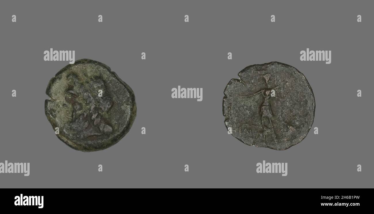 Coin Depicting the God Zeus (?), about 400 BCE or earlier Stock Photo ...