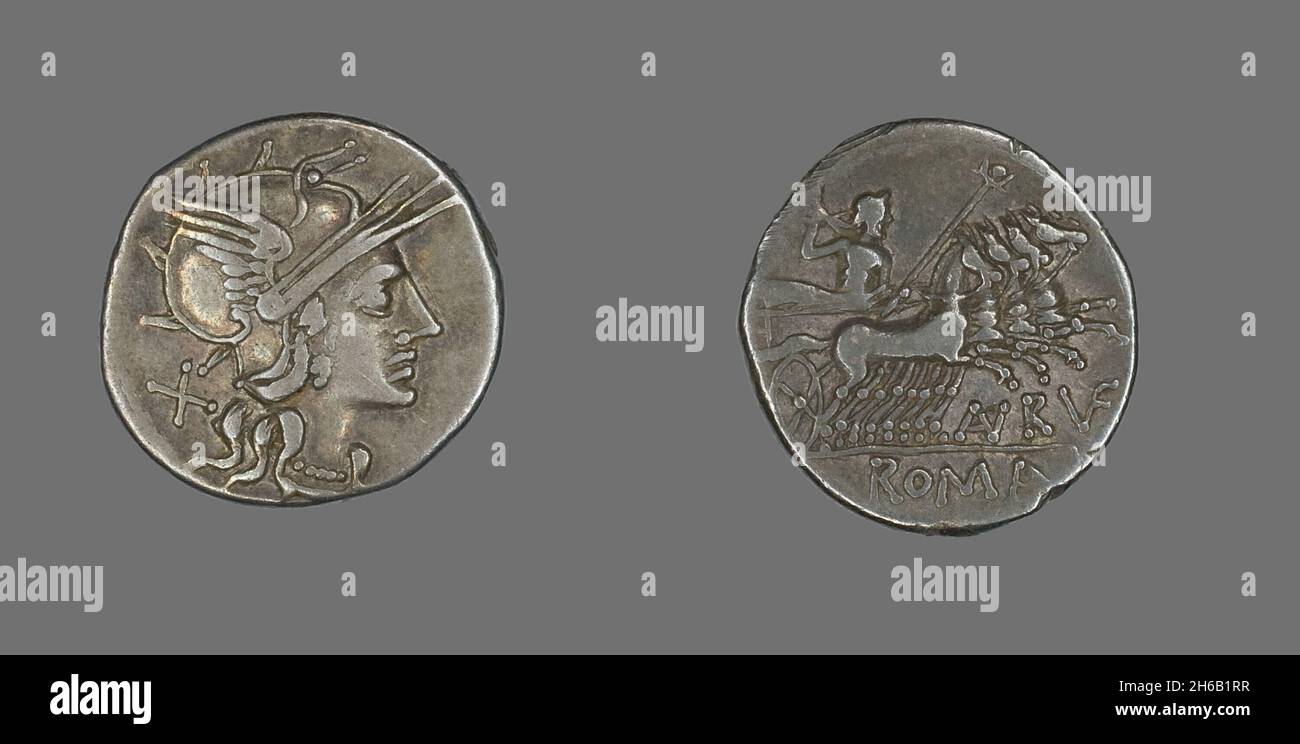 Denarius (Coin) Depicting the Goddess Roma, 144 BCE Stock Photo - Alamy