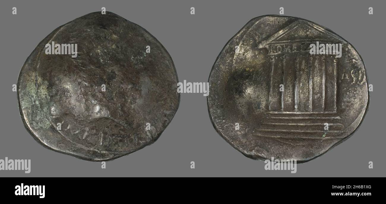 Coin Portraying Emperor Augustus, 27 BCE-14 CE Stock Photo - Alamy
