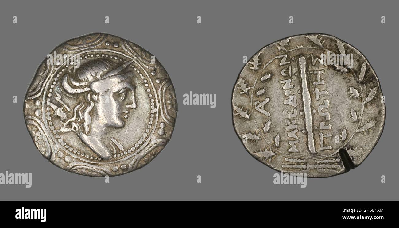 Tetradrachm (Coin) Depicting the Goddess Artemis Tauropolis, 158-149 ...