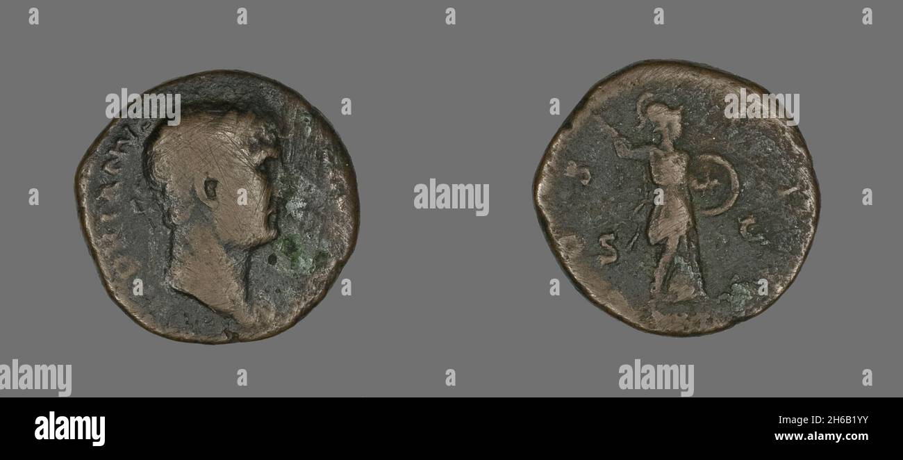 Sestertius (Coin) Portraying Emperor Hadrian, 117-138 Stock Photo - Alamy