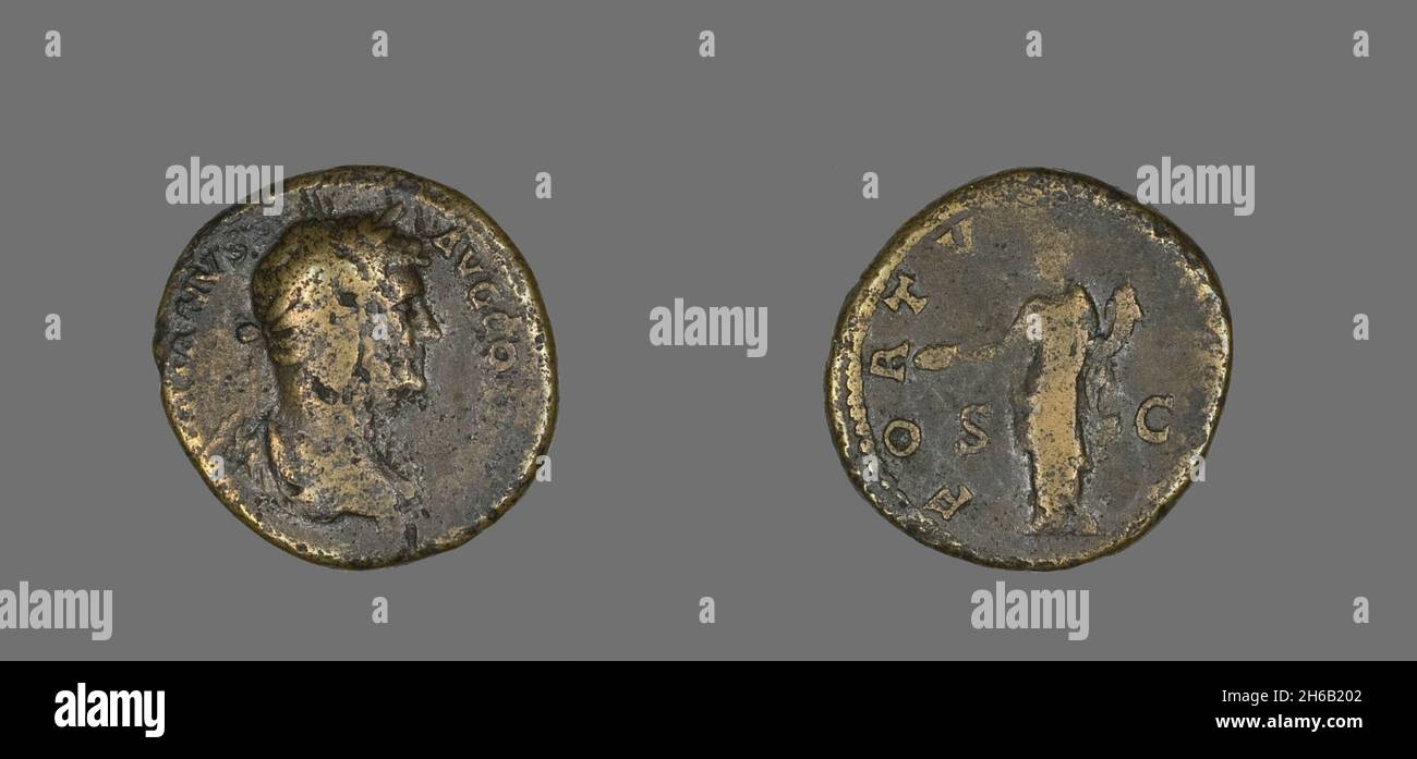 Sestertius (Coin) Portraying Emperor Hadrian, 117-138 Stock Photo - Alamy